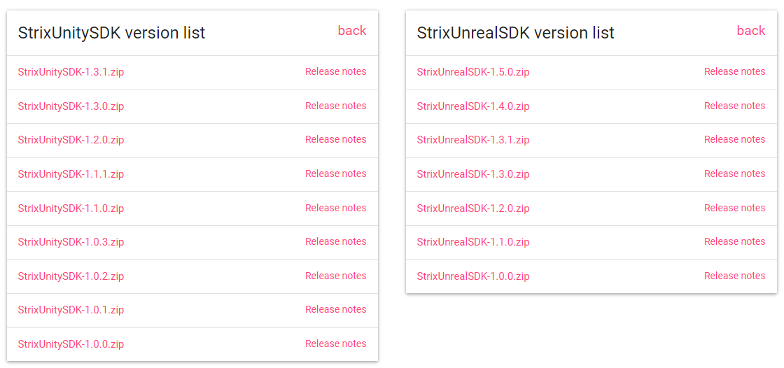 Download Page — Strix Cloud User's Guide